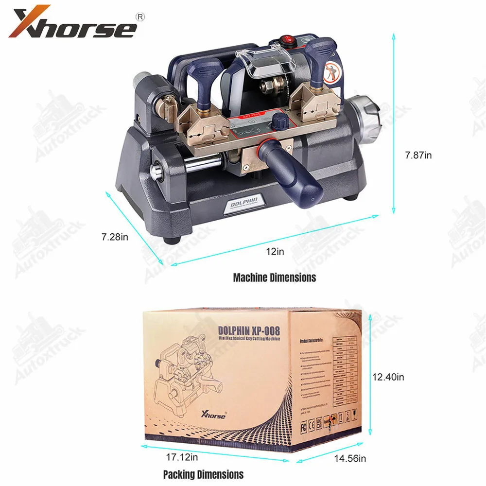 Xhorse Dolphin Xp008 Xp-008 Car Key Cutting Machine For Special Keys ...
