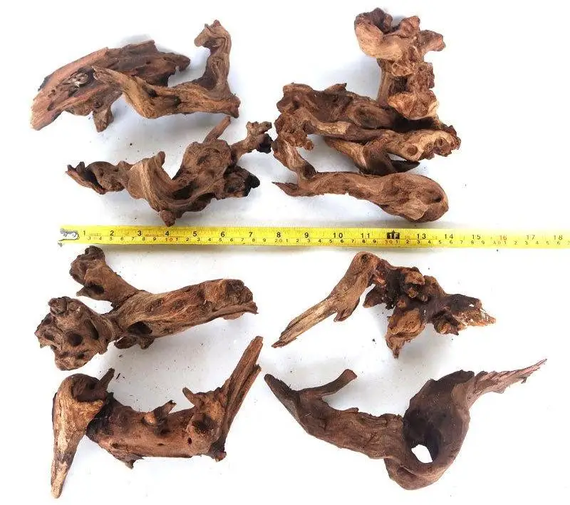 Natural Fish Tank Ornaments - Polished Teak Wood Driftwood