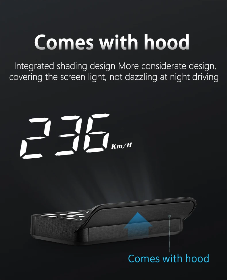 M3 Universal Car Head-Up Display with OBD Connection & LED Screen