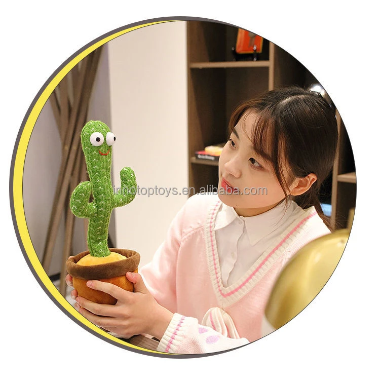 Mexican Songs Recordable Multi-language 35cm Dancing Cactus Plush Toy ...