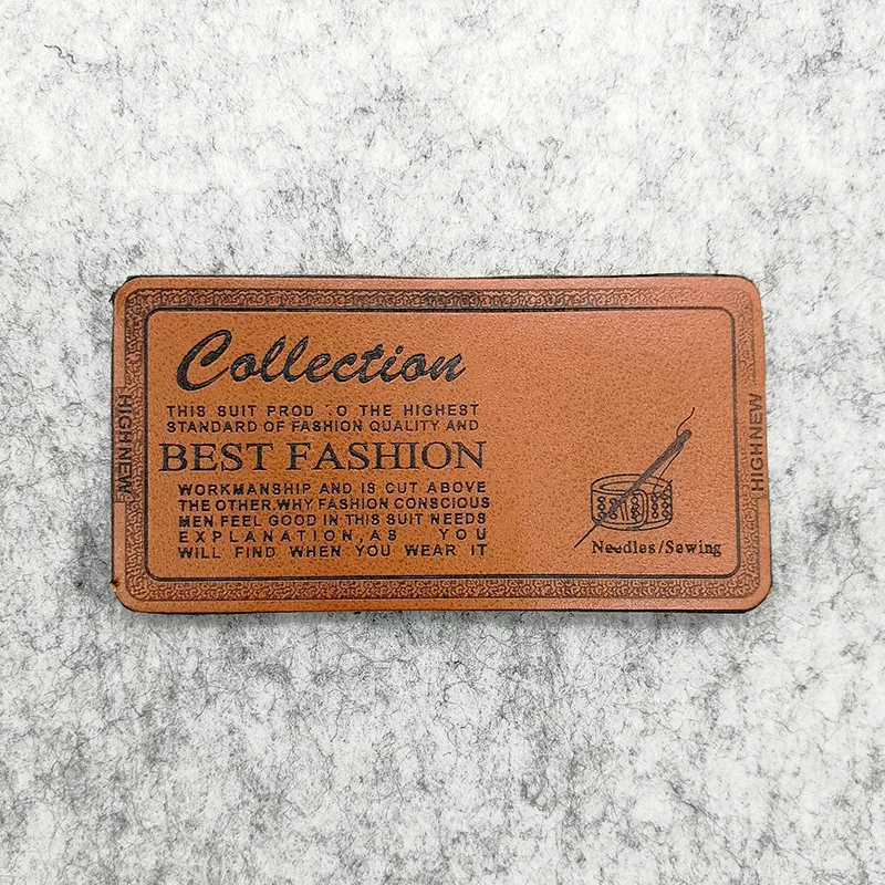 Personalised Leather Label High Quality Faux Suede Leather Trademark ...