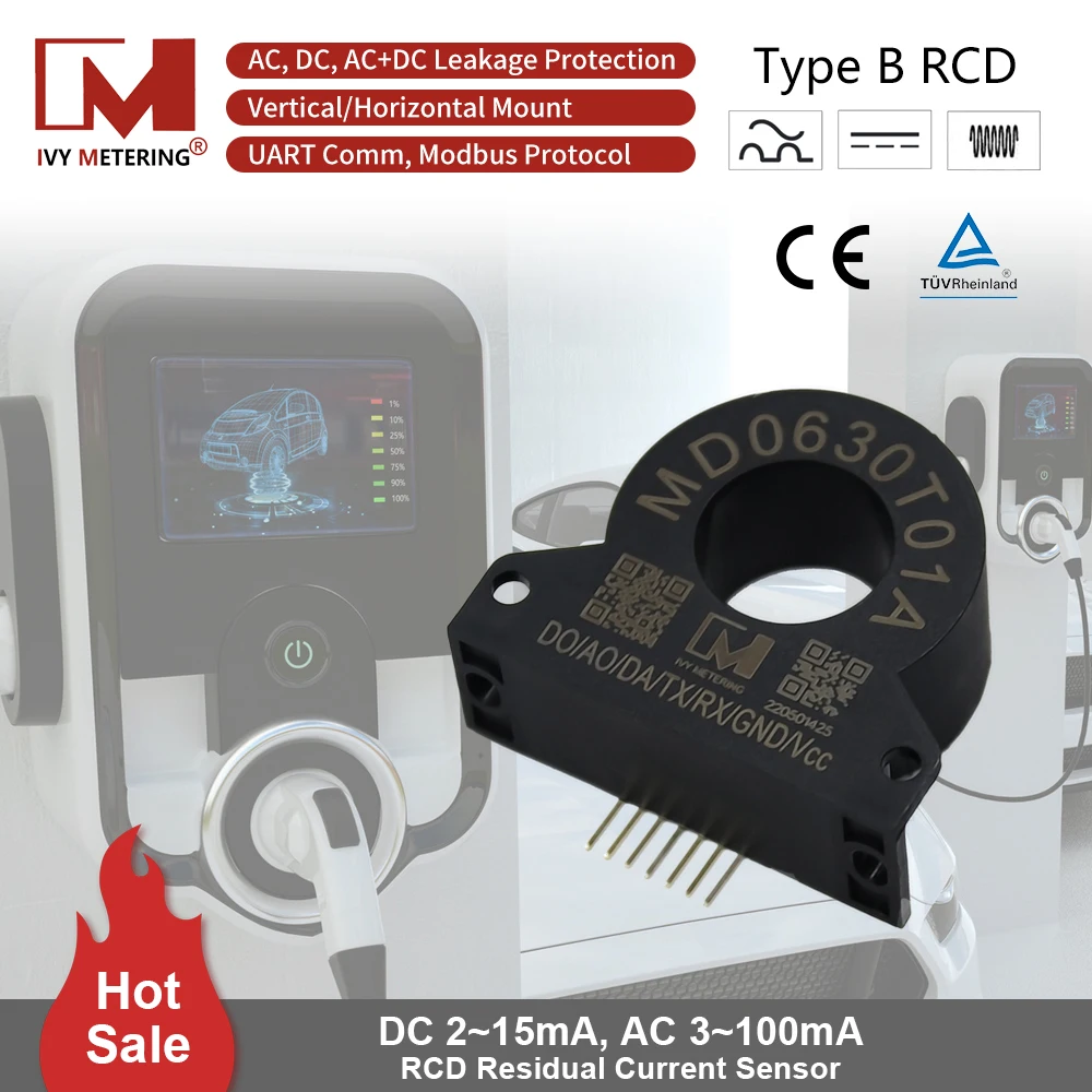 MD0630T01A PCB Mount RCMU Type B RCD DC 6ma Test Leakage Sensor