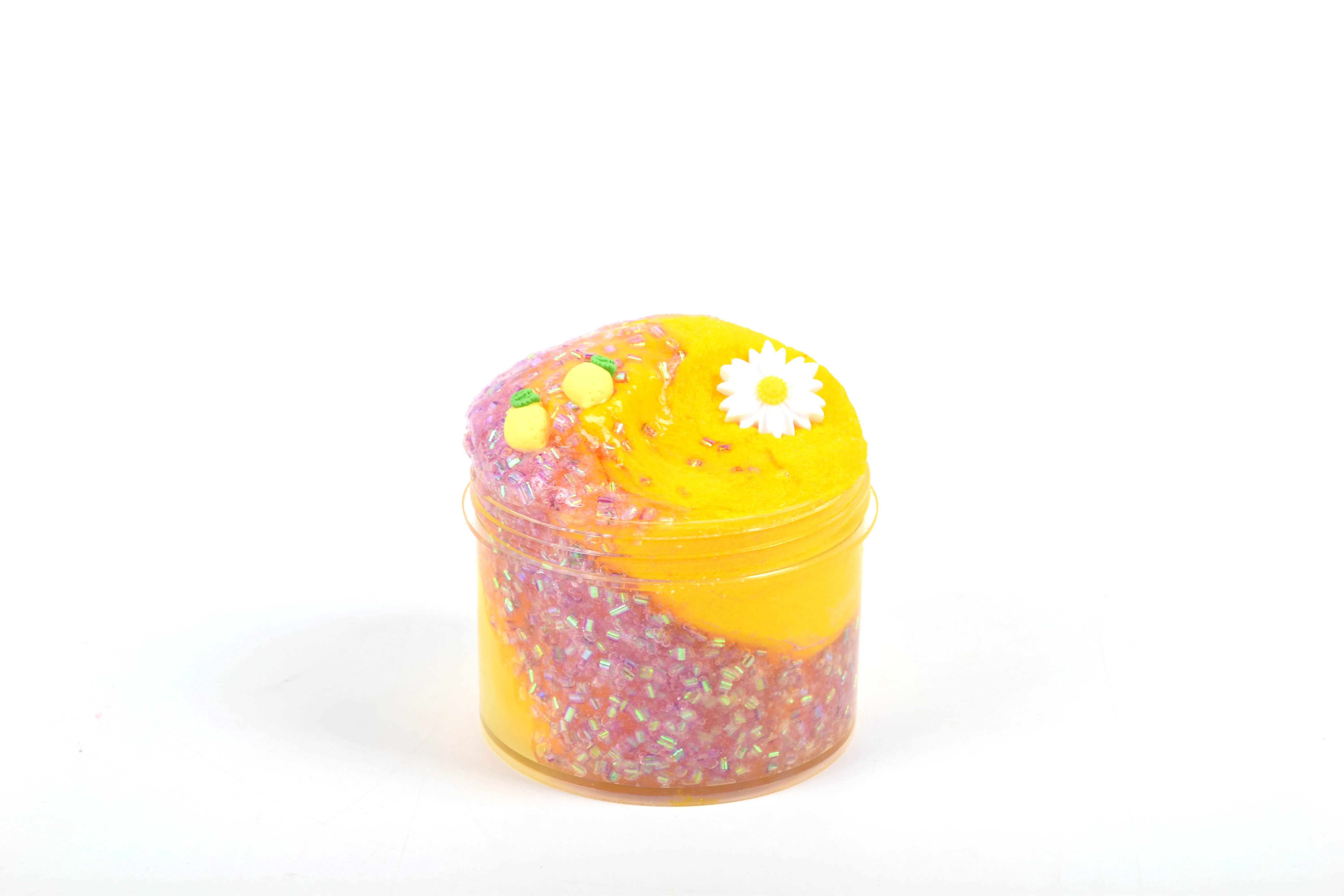 Wholesale Yellow Cloud Slime With Lemon Resin Charm Crunchy Slime With ...