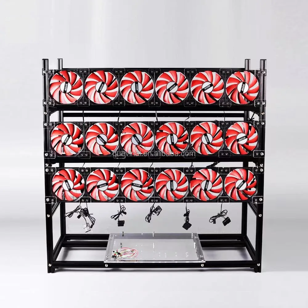 19 Gpu Steel Open Air Rig Frame Stackable Computer Rig Open Air Frame ...