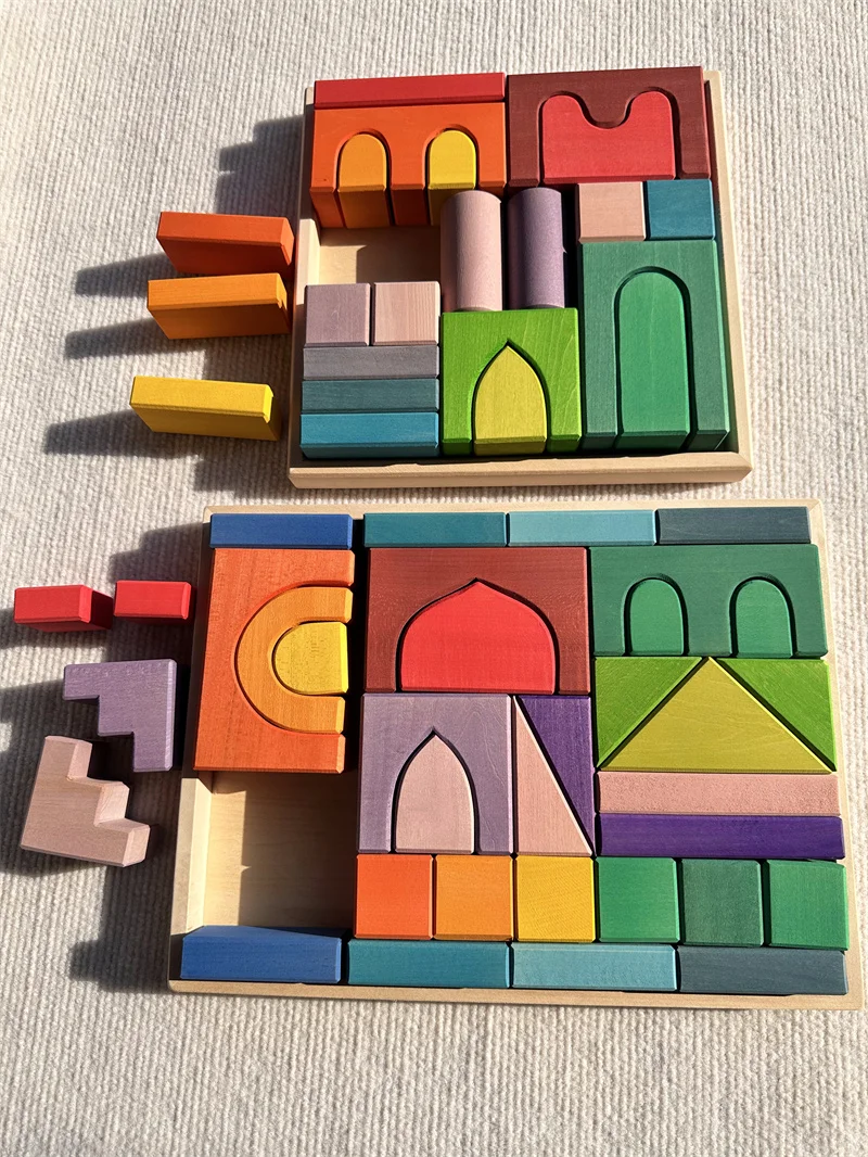 Wooden Block Build Set - Creative Stacking Toys for Kids