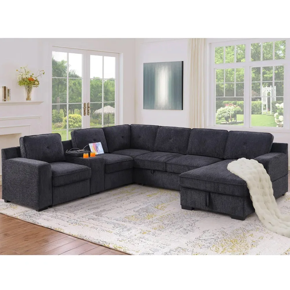 Modern Modular Sectional Pull Out Sofa Bed Living Room Sofa Sets ...