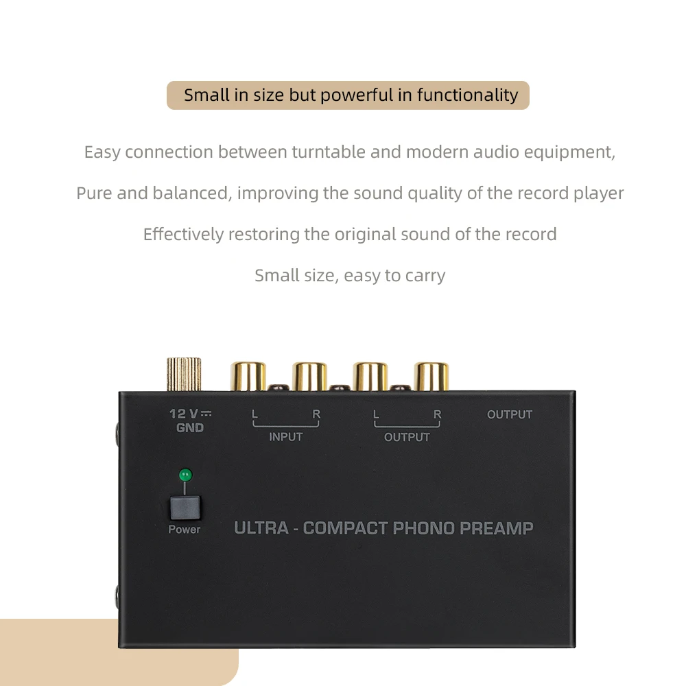 Pp400 Compact Phono Preamplifier Phono Preamp With Power Switch Phono ...