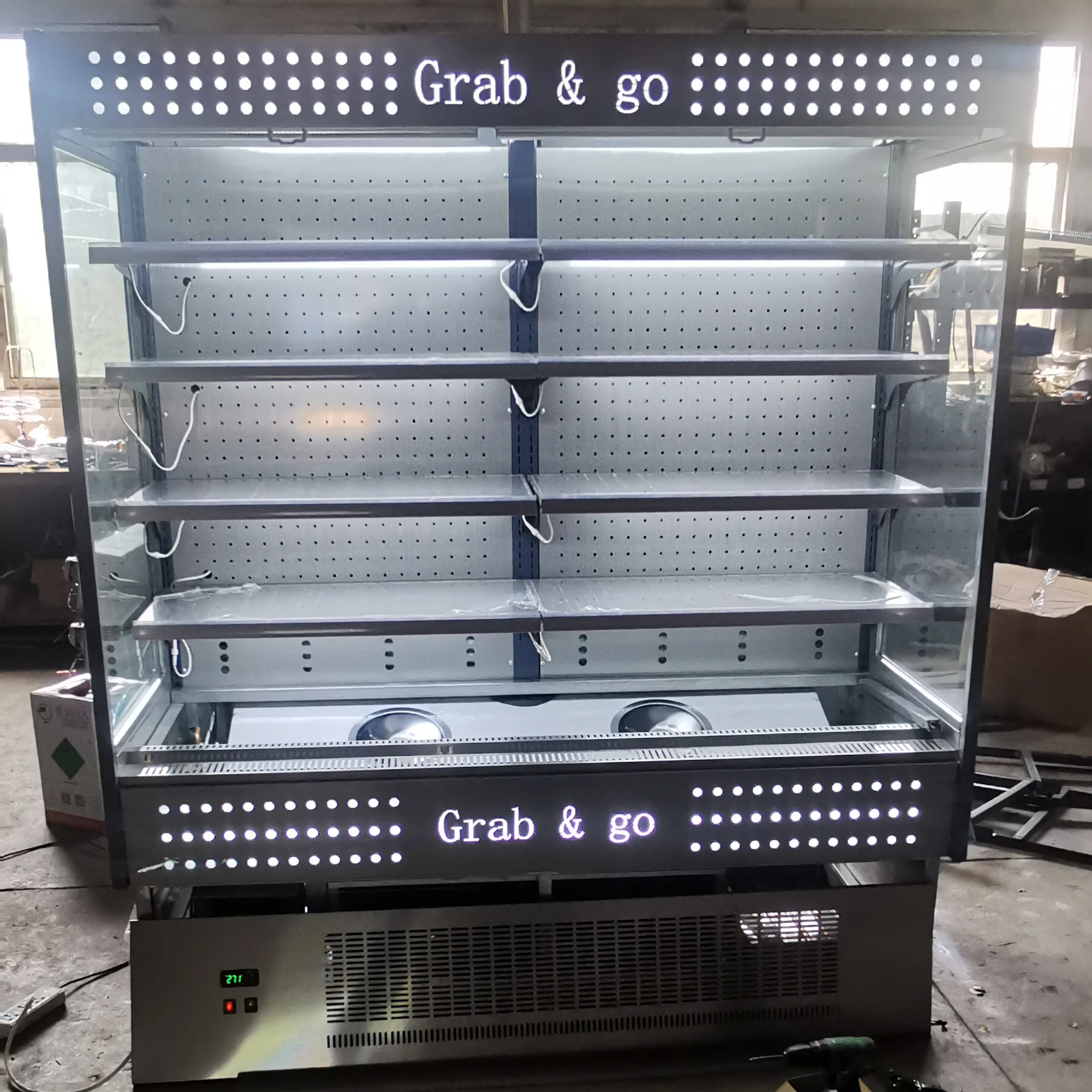 custom supermarket refrigerator display cooler showcase cabinet display ...