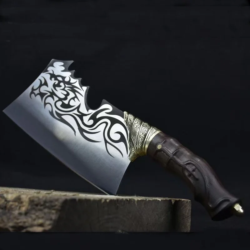 China Longquan Forging Green Dragon Bone And Meat Cutting ...