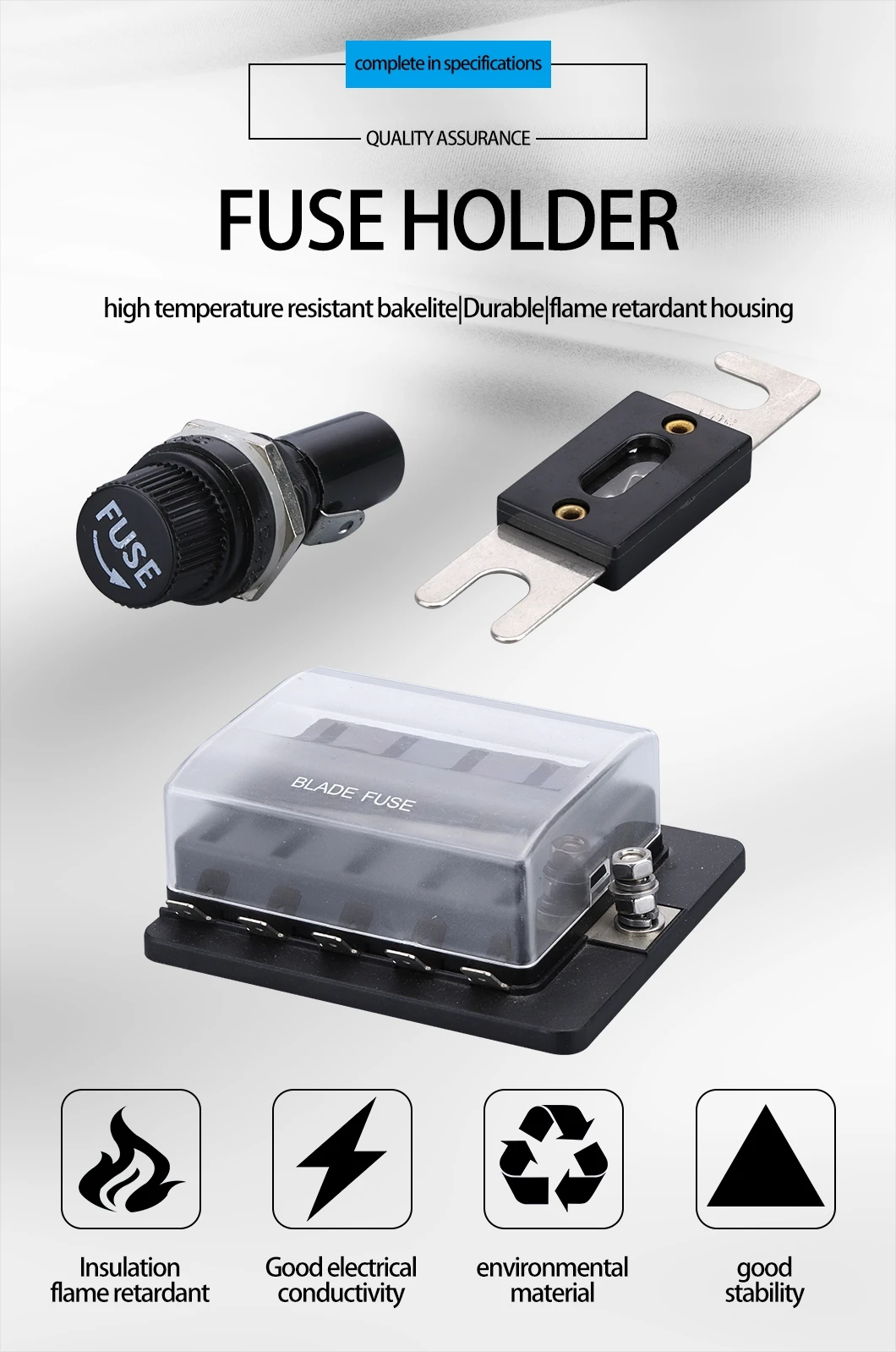 10x38mm 3 Amp Fuse/4 Amp Fuse/12 Amp Fuse Glass Tube Fuse Panel Mount ...