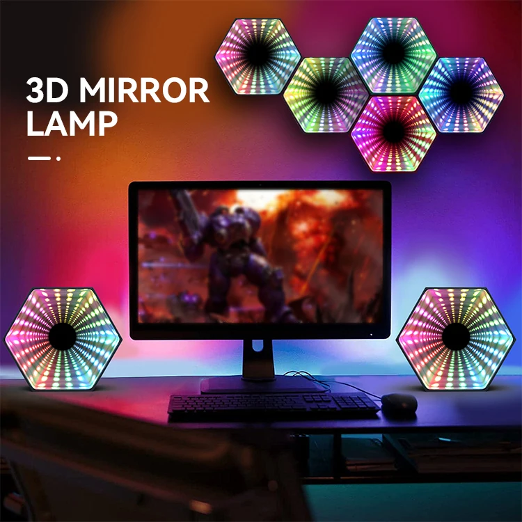 Indoor Modern Home Geometric Panel Hexagonal Sound Reactive Music LED ...