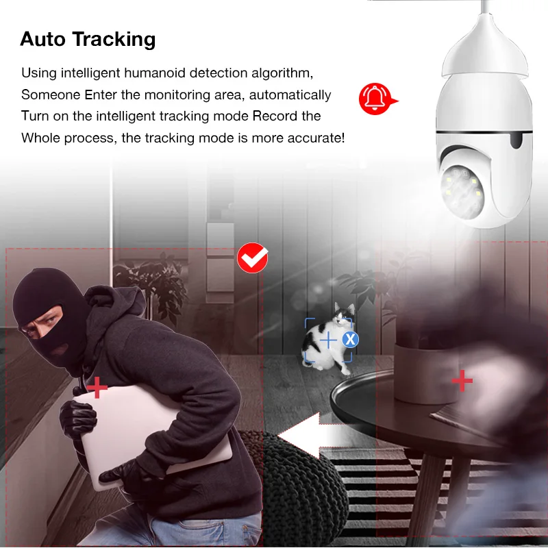 3mp Ultra Hd 360 Degree Ptz Camera Smart Wireless Wifi Cctv Security ...