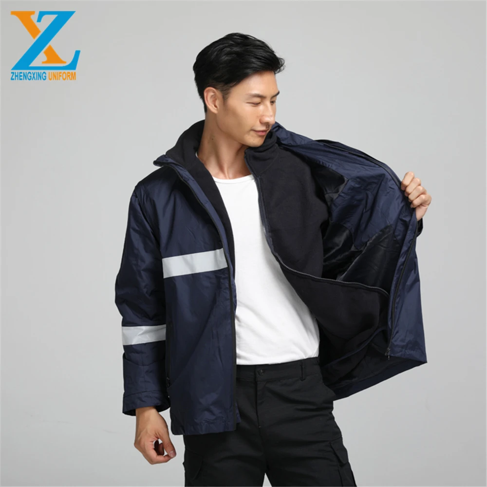 Men Rain Work Wear High Visibility Safety Jacket Winter Outdoor Plus ...