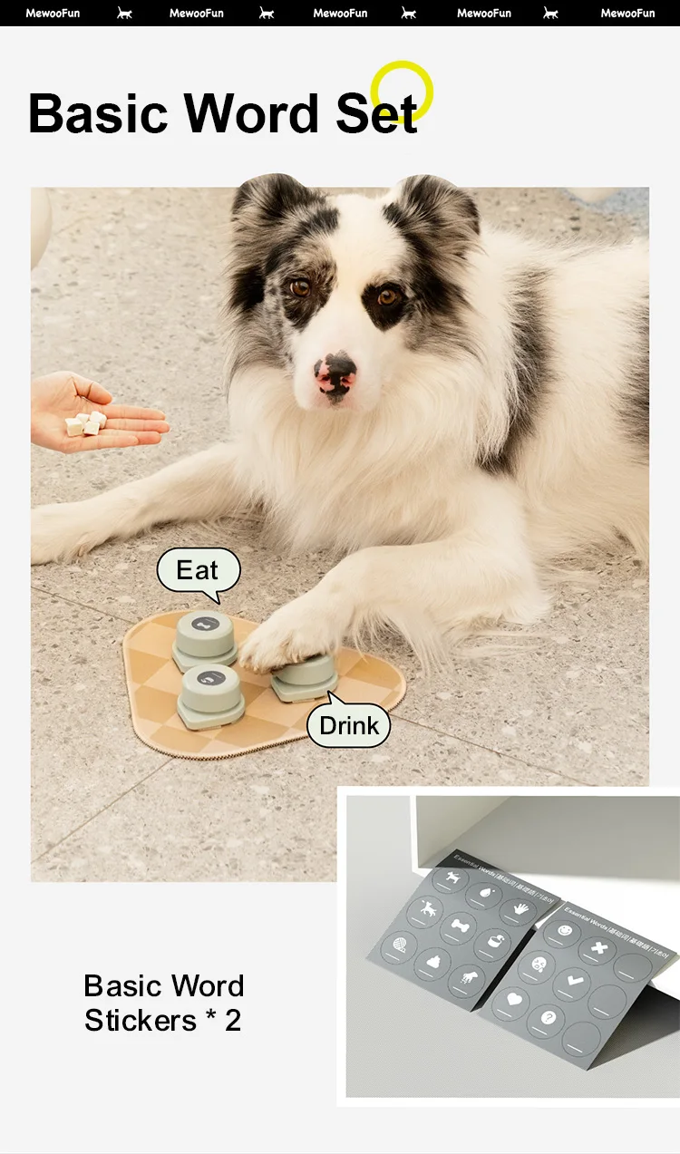 Mewoofun Factory Wholesale Small Dog Talking Buttons Recordable Dog ...