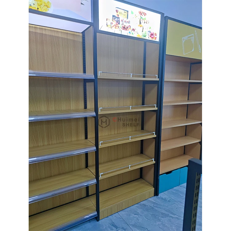Customized Retail Shop Display Fixture - Supermarket Shelving