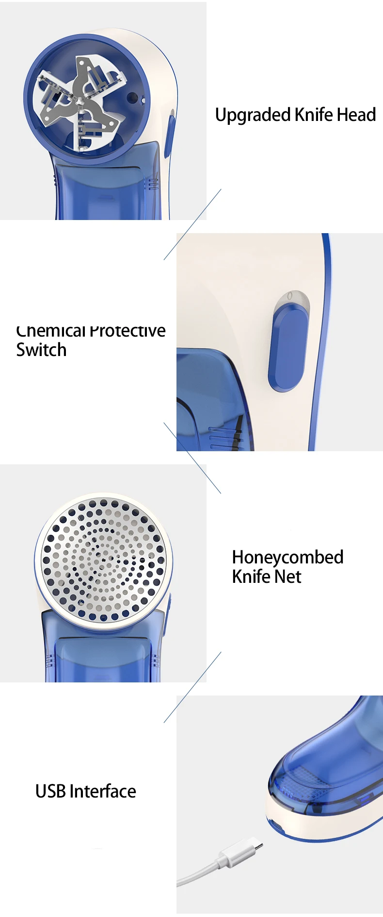 Rechargeable Mini Lint Remover - Efficient Clothes Shaver