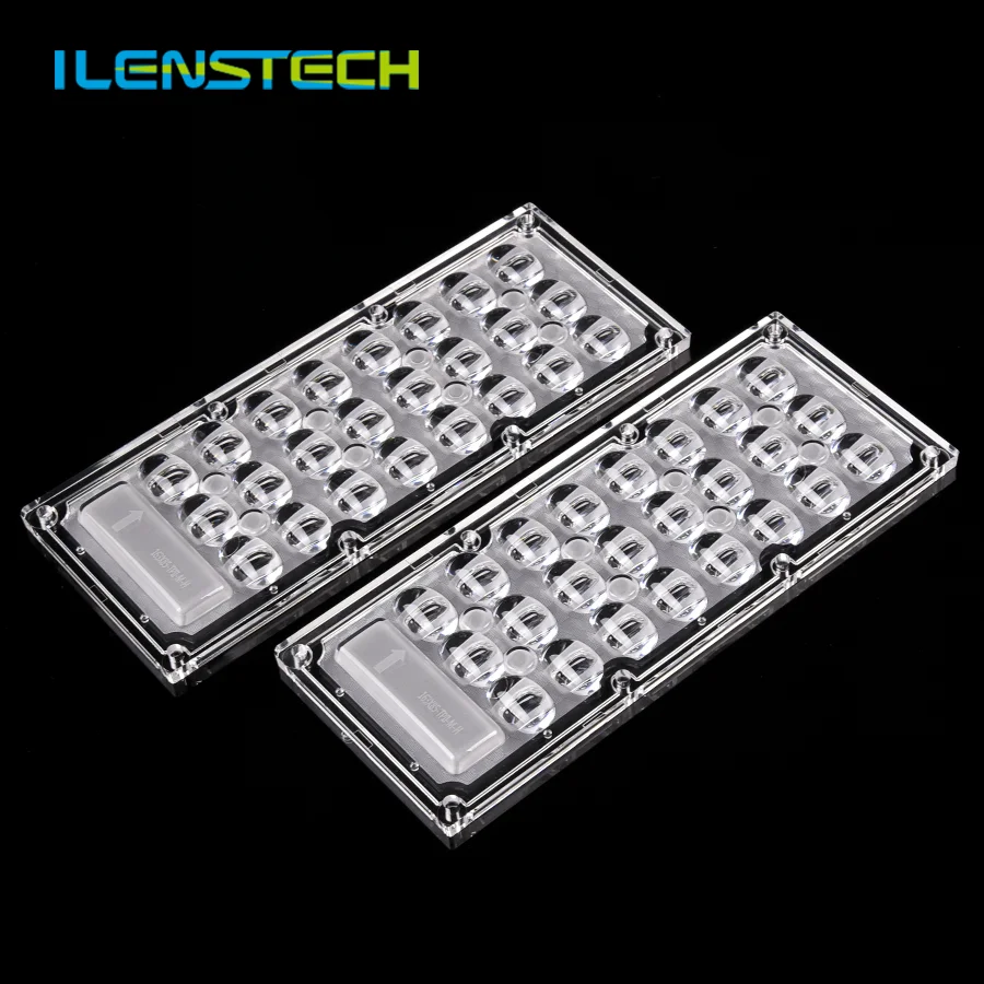 3x8 led lens array waterproof street light lens TYPE2M PC led lens with ...