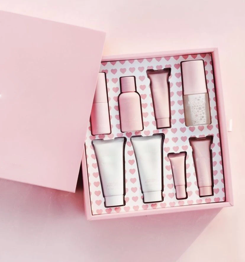 Pink Rigid Skincare Packaging Box 30 Ml 50 Ml Travel Skin Care Makeup ...