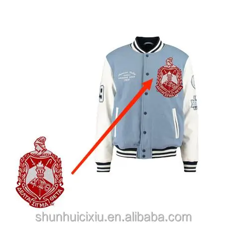 Pink And Green Shield Logo Sorority Embroidery Patches Custom Iron On ...