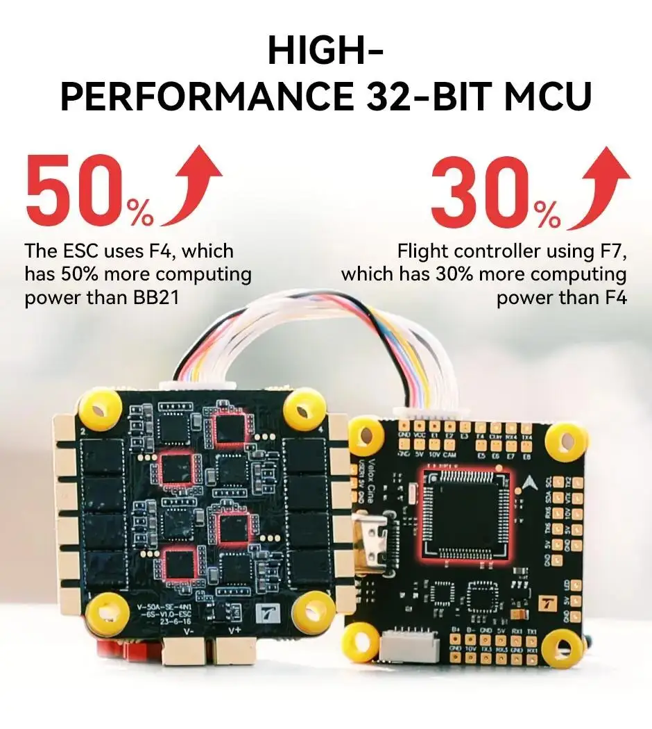 T-motor F7 Stack-velox Cine F7 Fc+v50a Se 4-in-1 Esc Hd Analog Flight ...