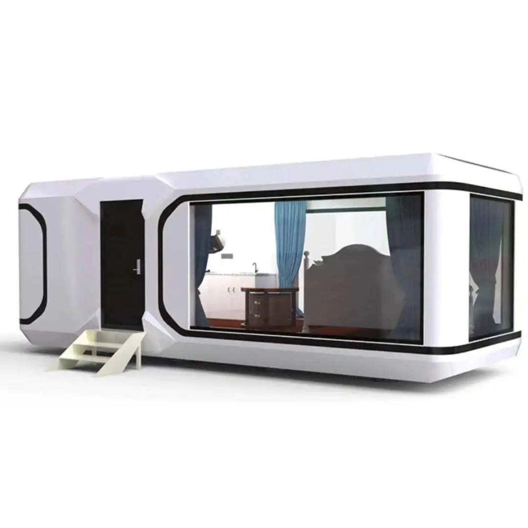 Alibaba.com: Luxury Caravan Vessel Glass Tiny Prefab Space Capsule ...