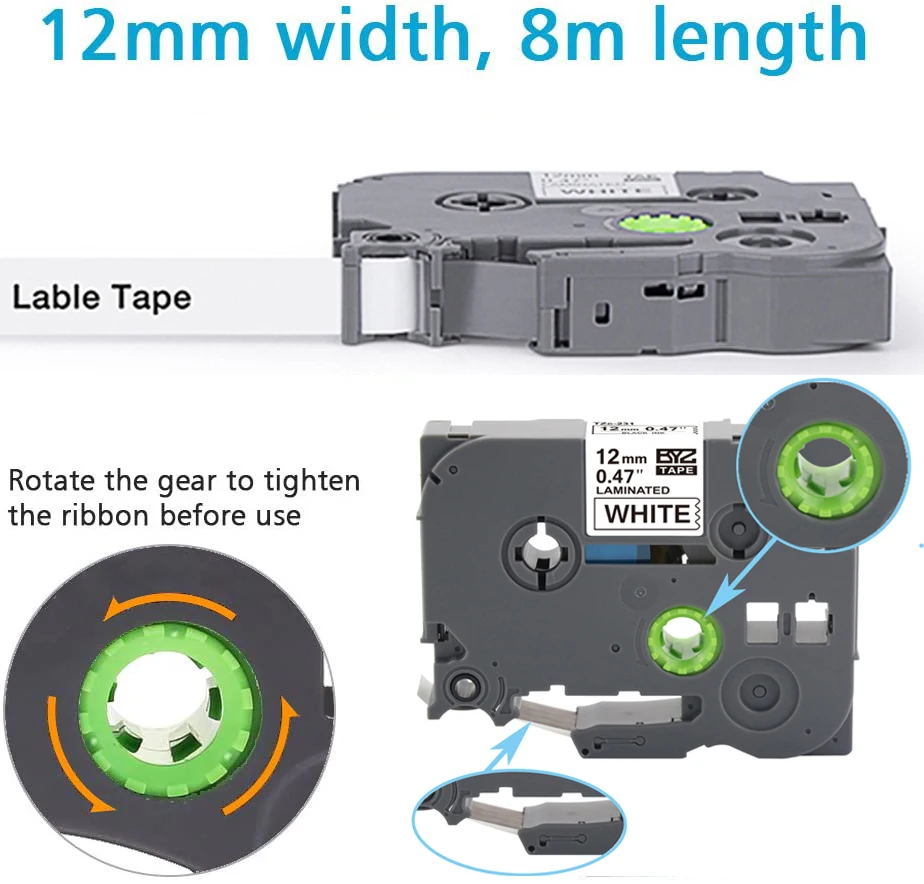 Boyeezon Brother Label Tape 18mm Laminated Tape Tze 345 For Brother ...