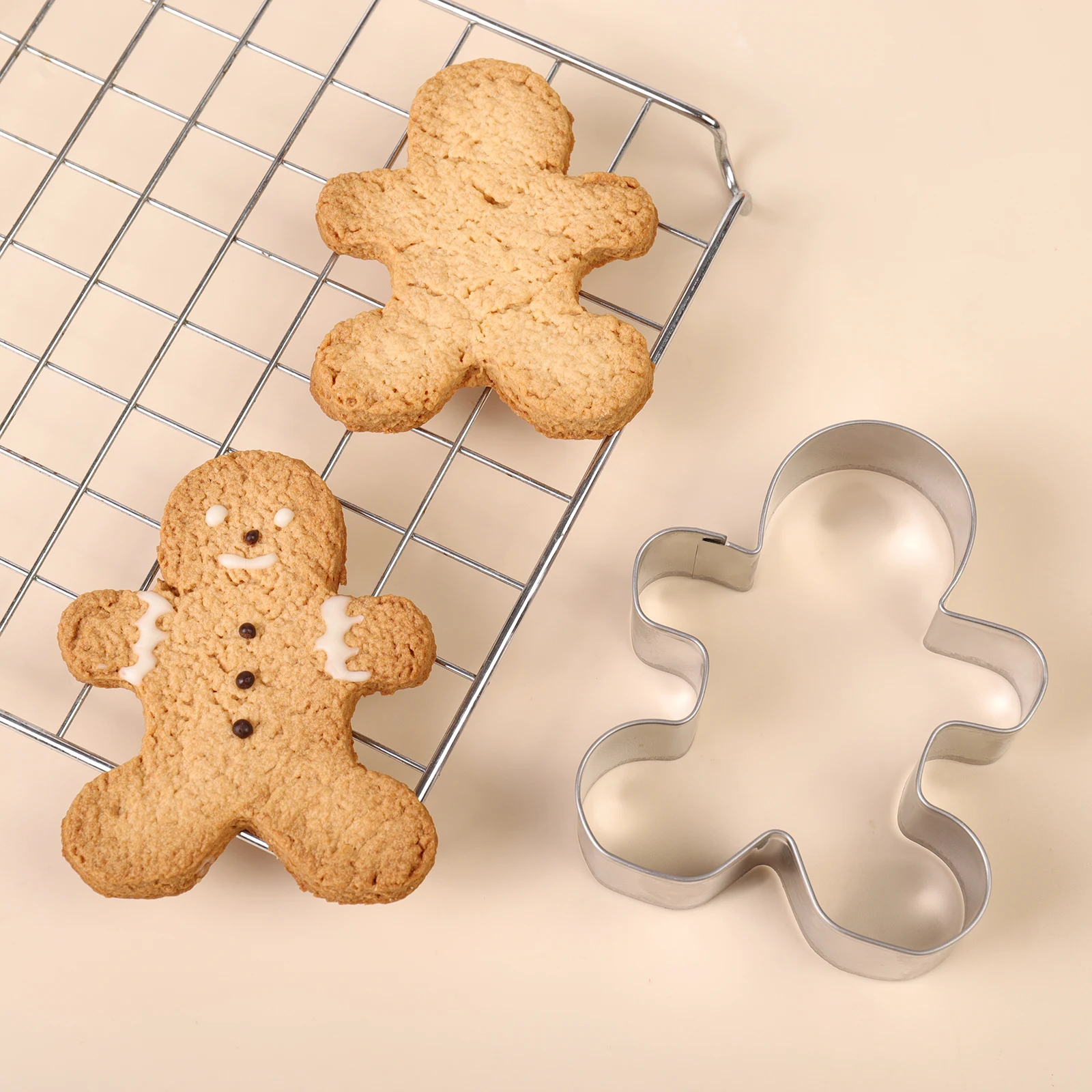 High Quality Kid Moulds Gingerbread Man Shape Cute Stainless Steel Eco ...