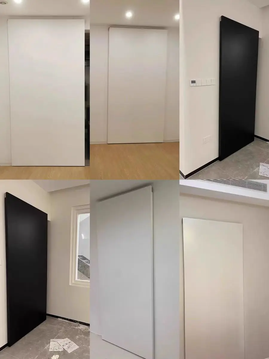 Modern Floating Invisible Solid Oak Ghost Barn Door, Bedroom, Kitchen ...