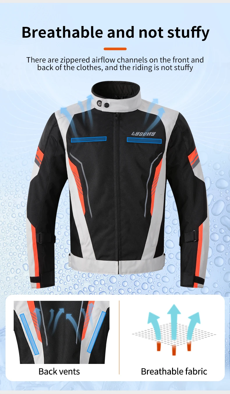 Lyschy Motorcycle Riding Suit Large Size Off-road Racing Suit Winter ...