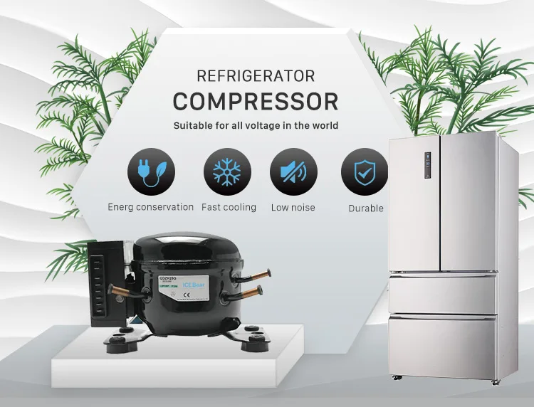 Silent Compressor 220v~240v 50hz R134a Compressor Fridge Compressors ...