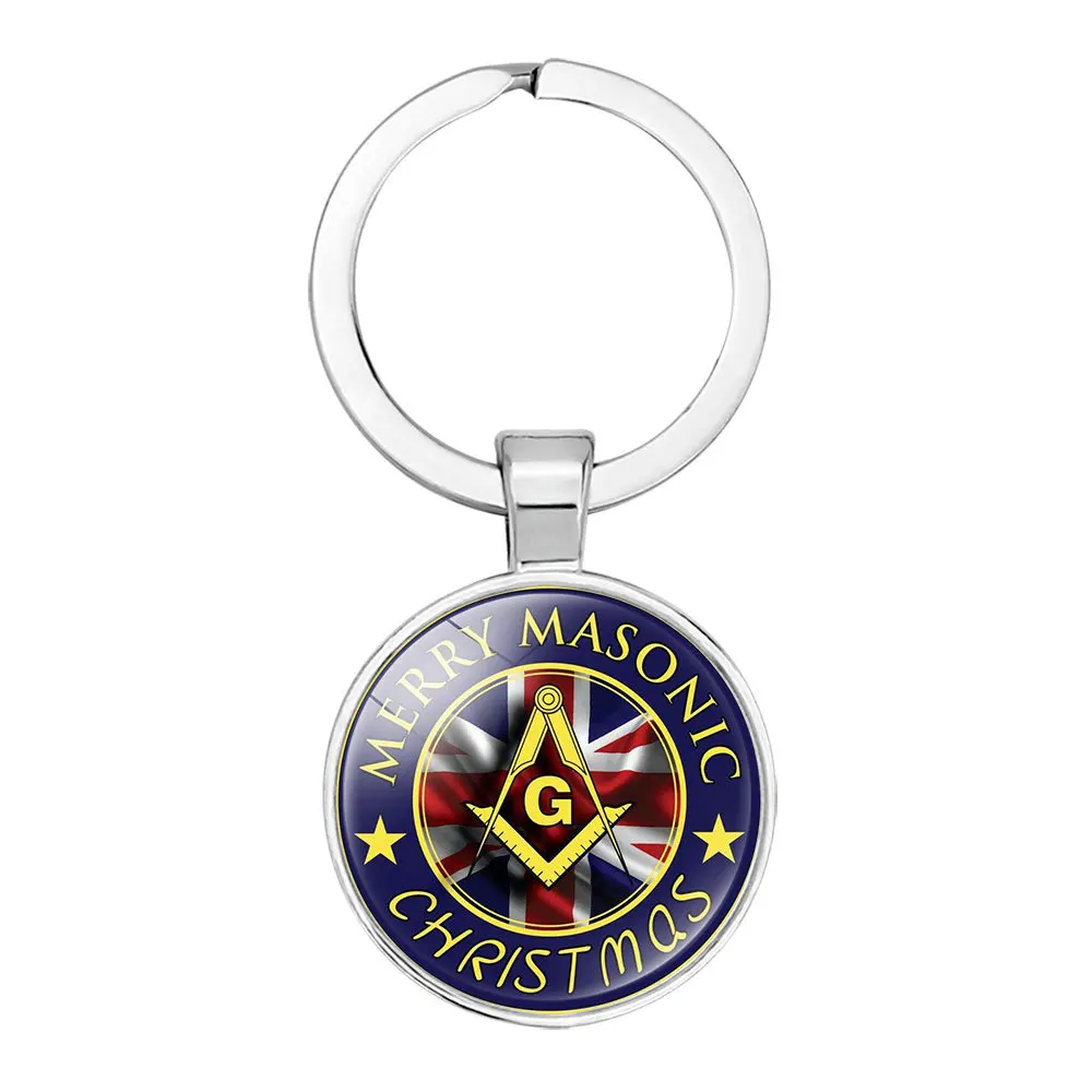 Customize Logo Mysterious Masonic Emblem Time Gem Alloy Key Chain - Buy ...