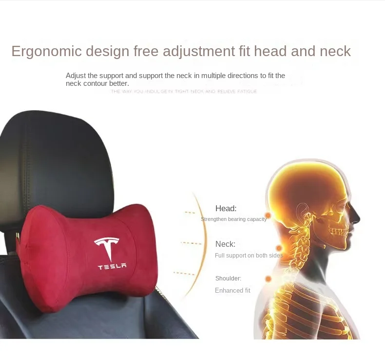 High Quality Headrest Waist Pillow For Tesla Model 3 Y Car Seat ...