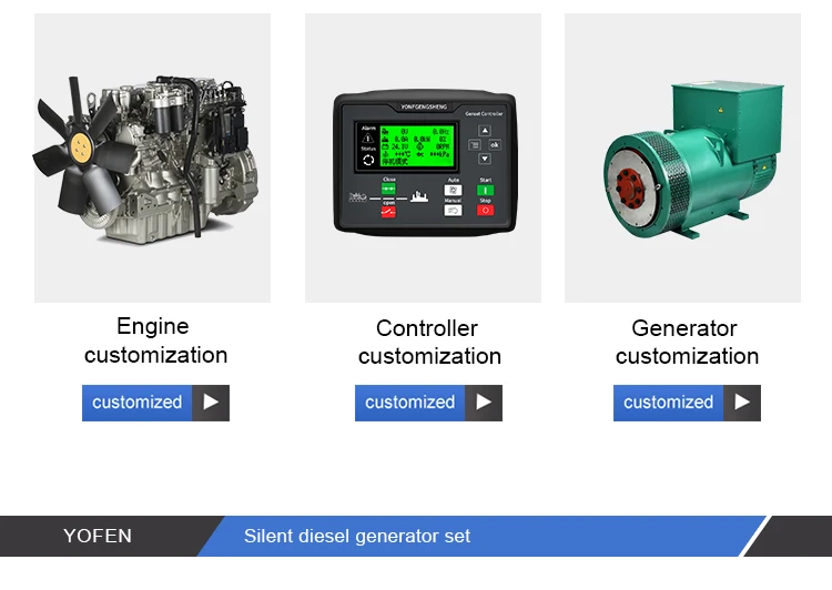 YOFEN 60kva Single 3 Phase Brushless Alternator Diesel Generator