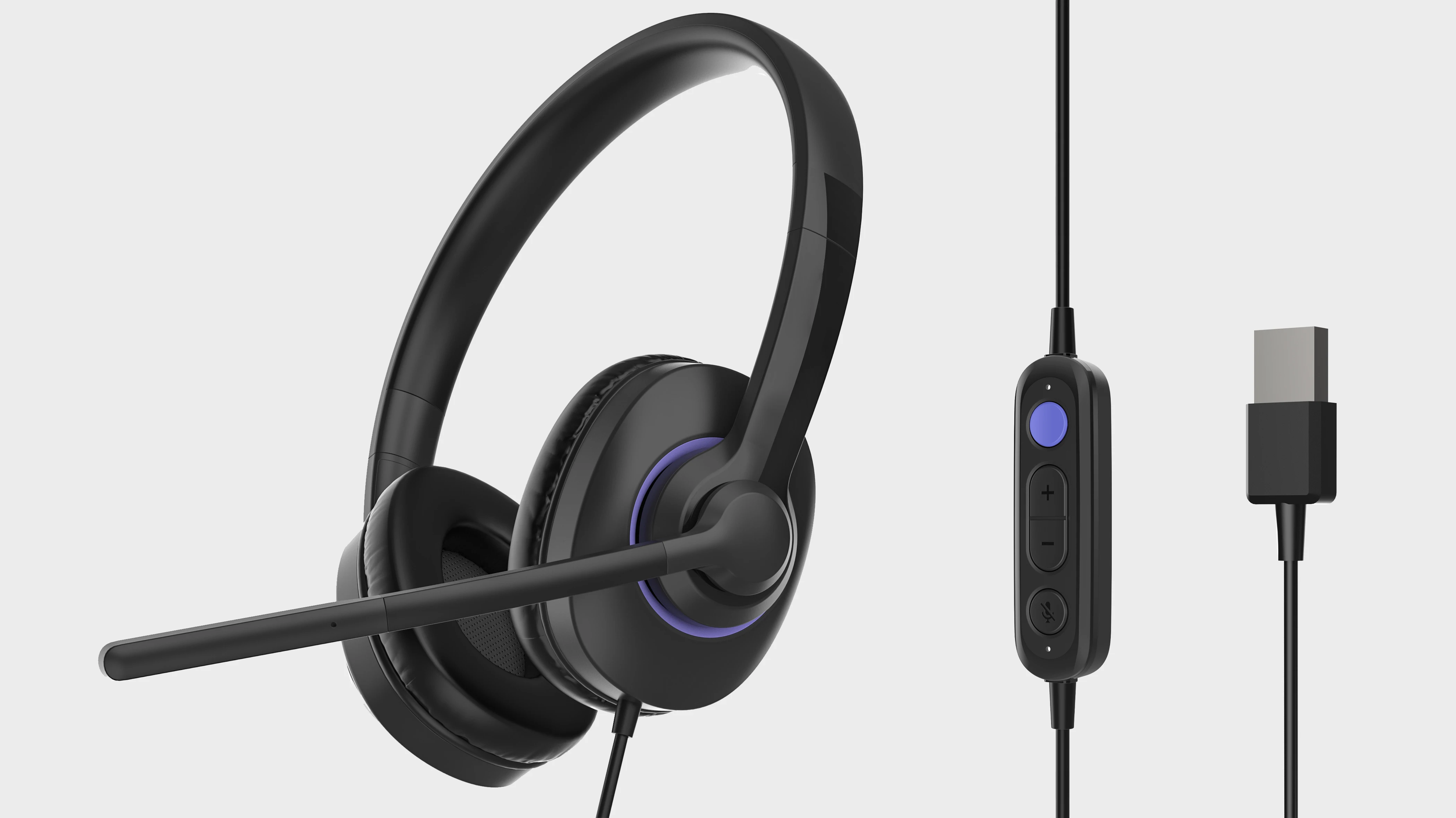 Xing Man Hst 220 Teams Wired Usb Stereo Headset Conference Usb-a Plug ...