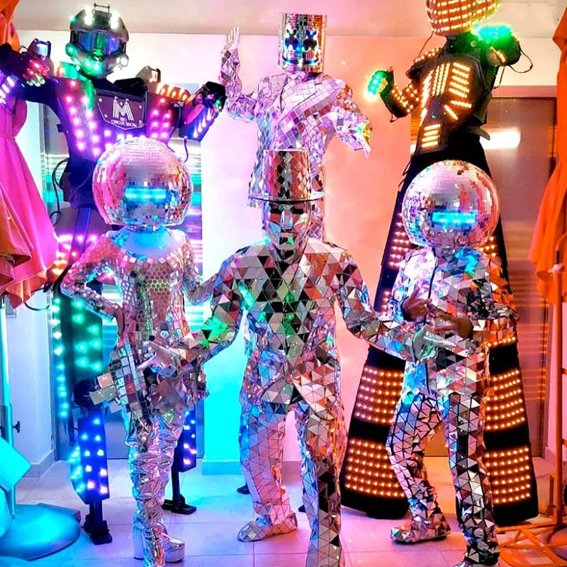 Modern Laser Show Light Up Stilts Pants Led Light Tron Suit Costume For ...