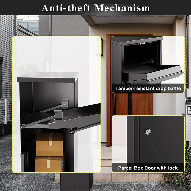 JH-Mech Package Delivery Boxes Lockable Extra Large Mailbox With ...