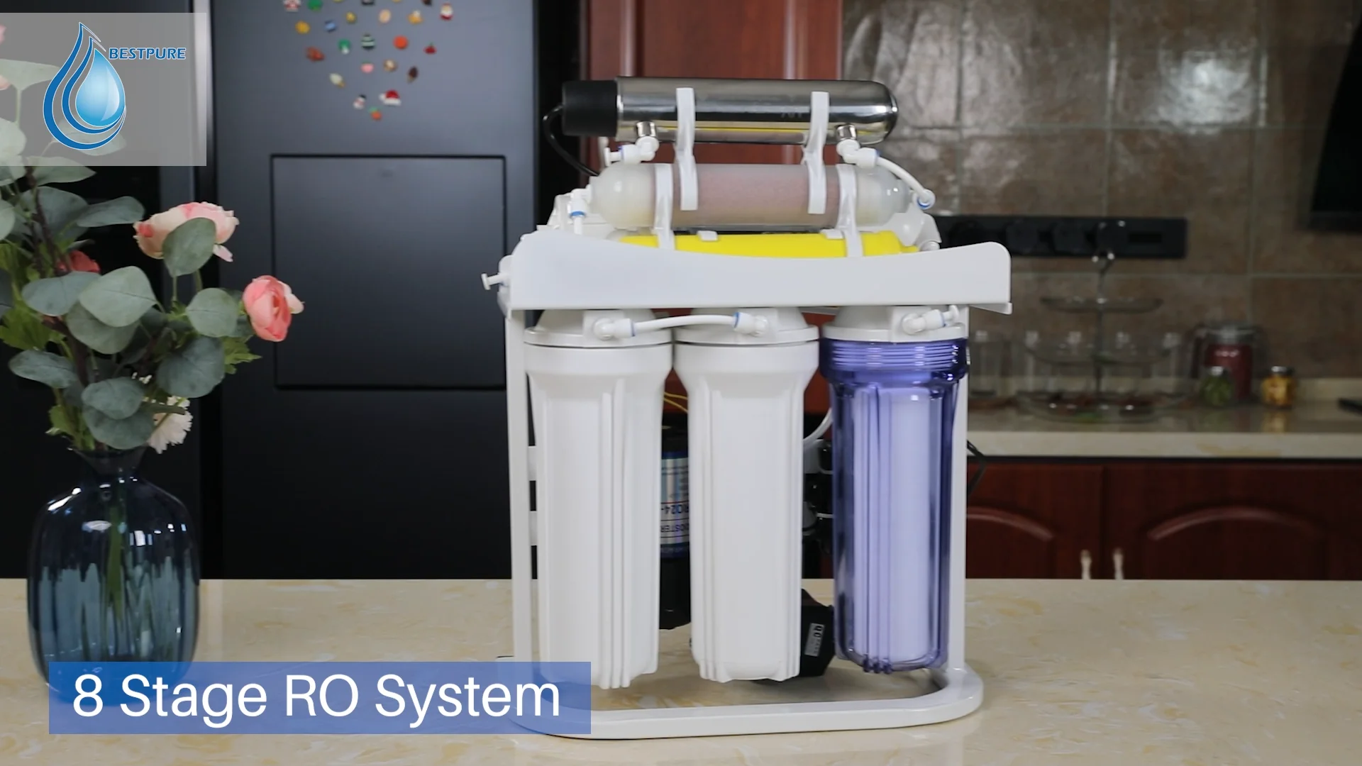 Uv Light Mineral Balls Alkaline Ceramic Balls 8 Stage Ro Filtration ...