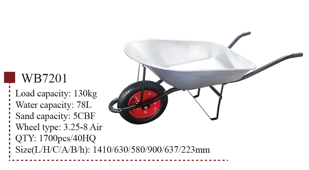160kg Capacity Heavy Duty Wheelbarrow Will Machinery