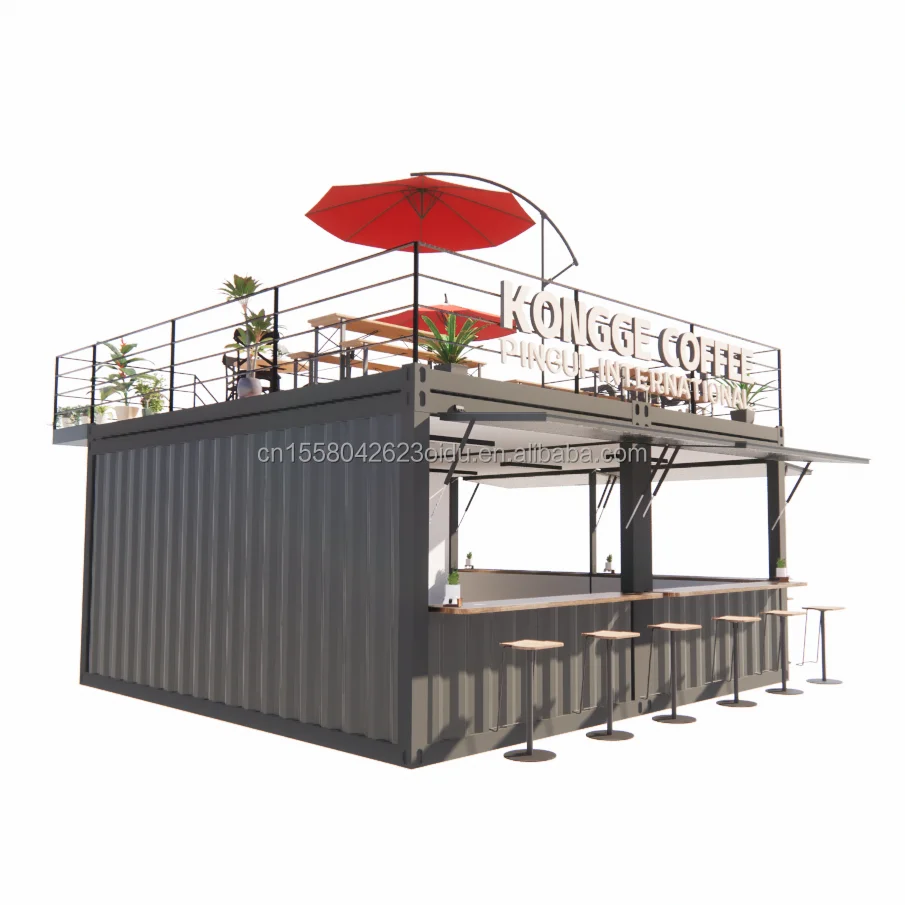 20ft Pop up Mobile Prefabricated Container Restaurant Shop Street Food ...