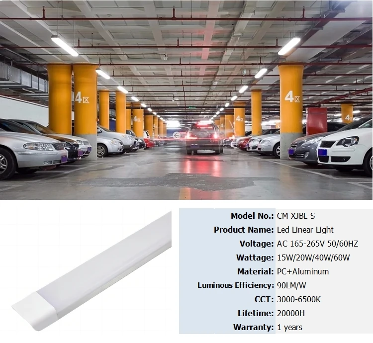 High Quality Led Linear Light Aluminum Plastic Batten Light 300mm 600mm ...