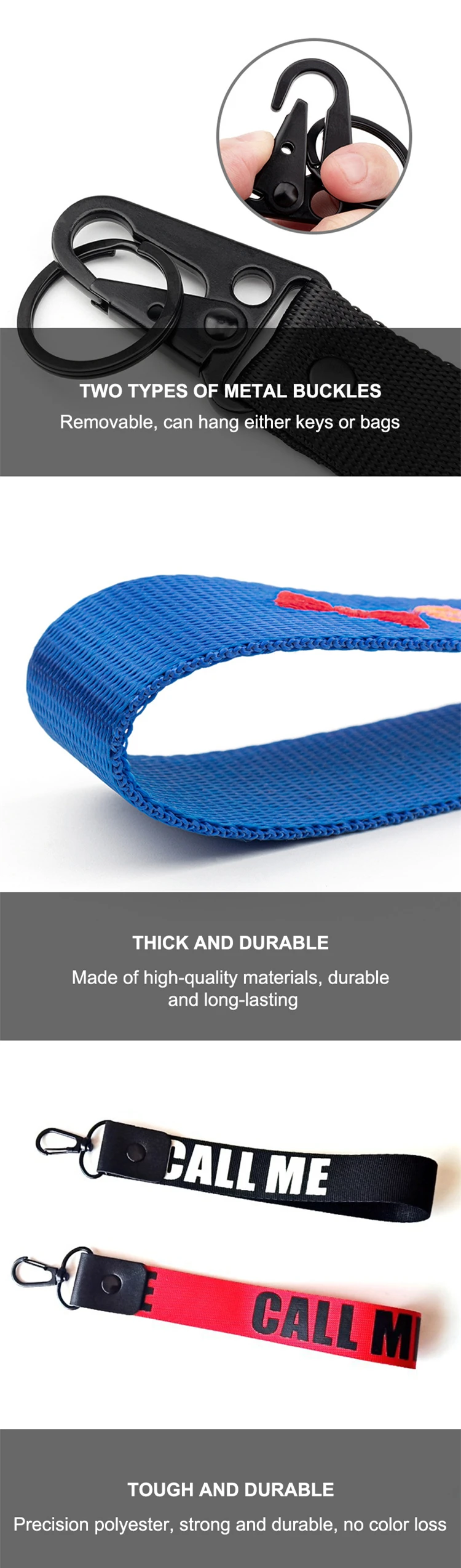 Customized Key Lanyard Nylon Personalized Creative Car Keyring Lanyard ...