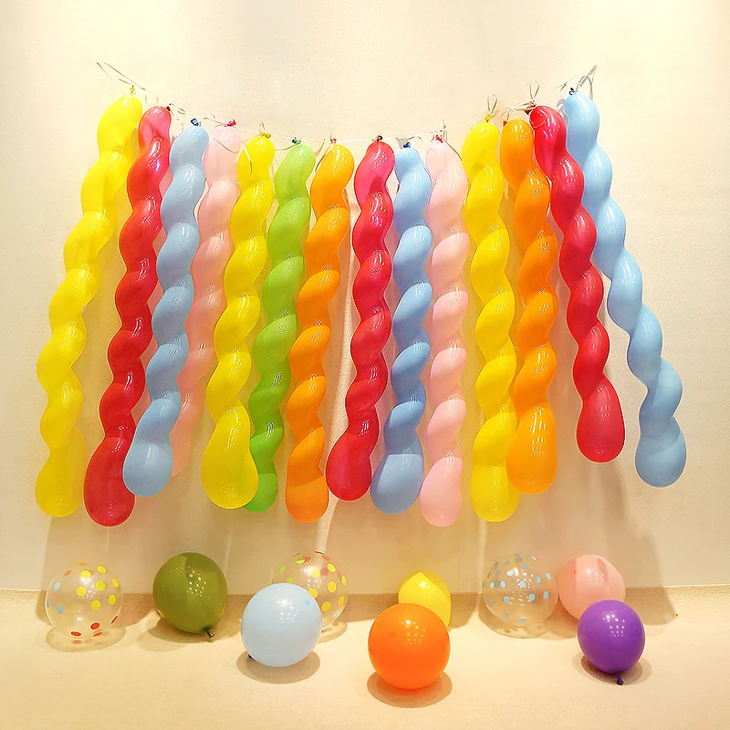 Wholesale TOP Colorful Latex Spiral Screw Balloon Inflatable Helium ...