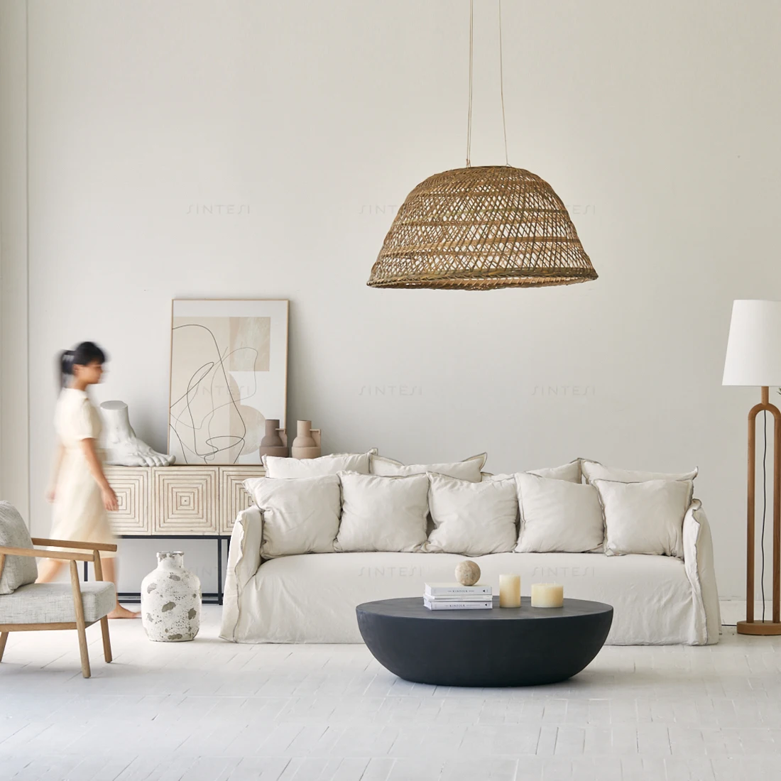 Wabi-sabi Japandi Minimalist Furniture Living Room Sofas Sleeper Cloud Sofa Nordic Sofa Set ...