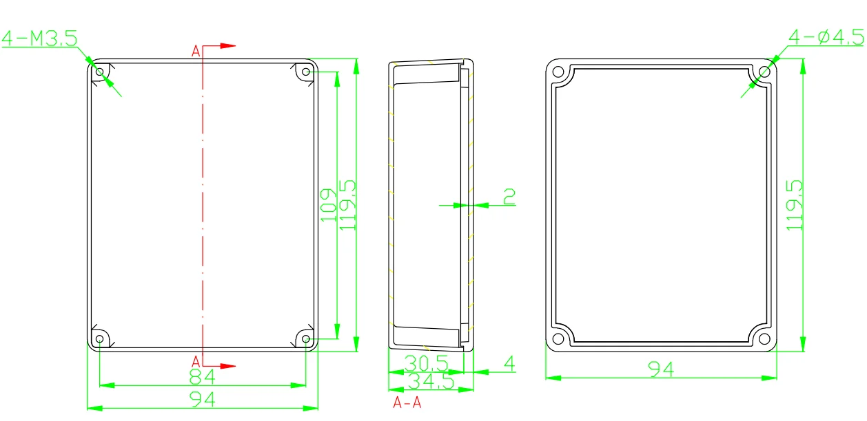 1590BB Style Stomp Box Effects Aluminum Pedal Enclosure