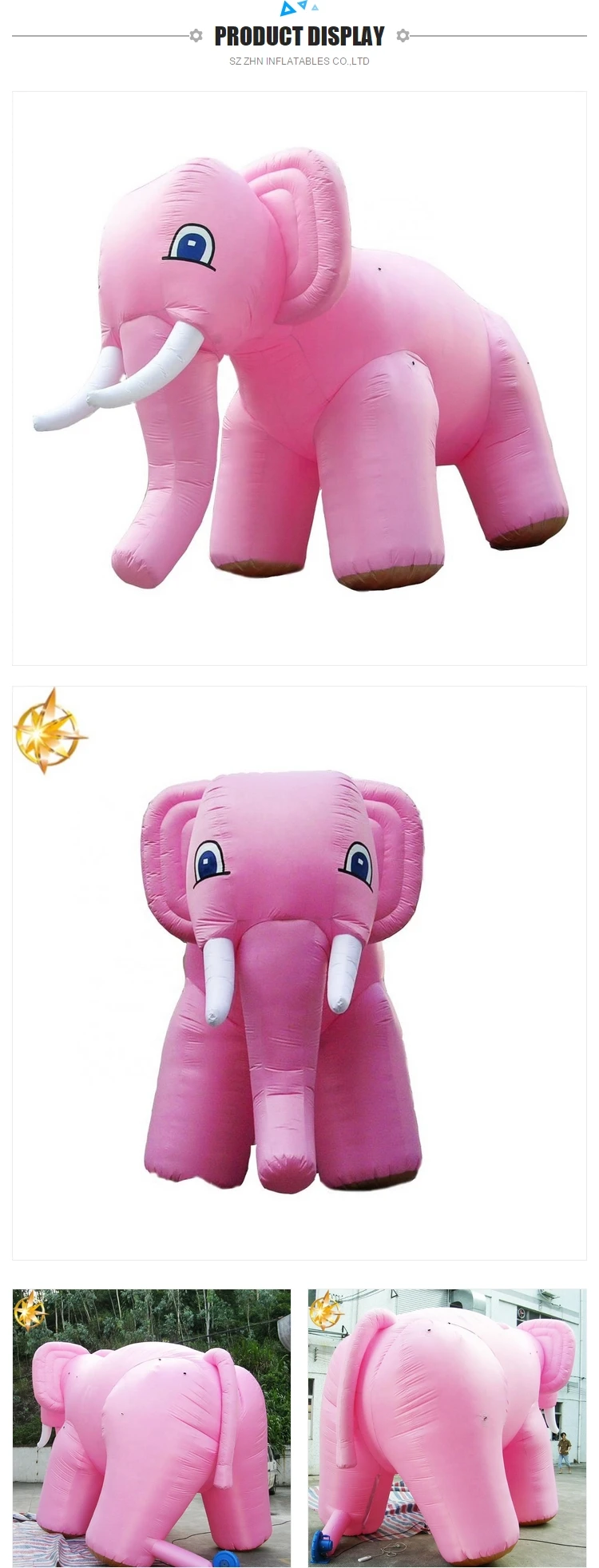 Custom Animal Cartoon Inflatable Pink Elephant -Alibaba.com