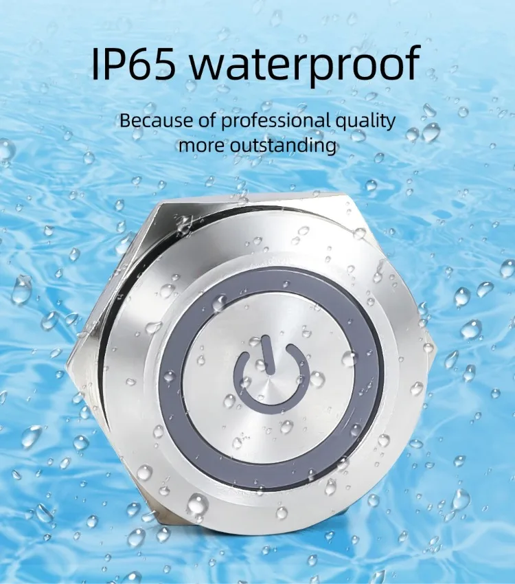 Stainless Steel Push Button Switch with IP65 Protection