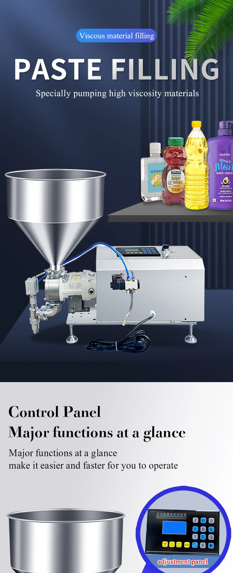 Pneumatic 25-5000g Weighing and Filling Machine for Paste Liquid Honey ...