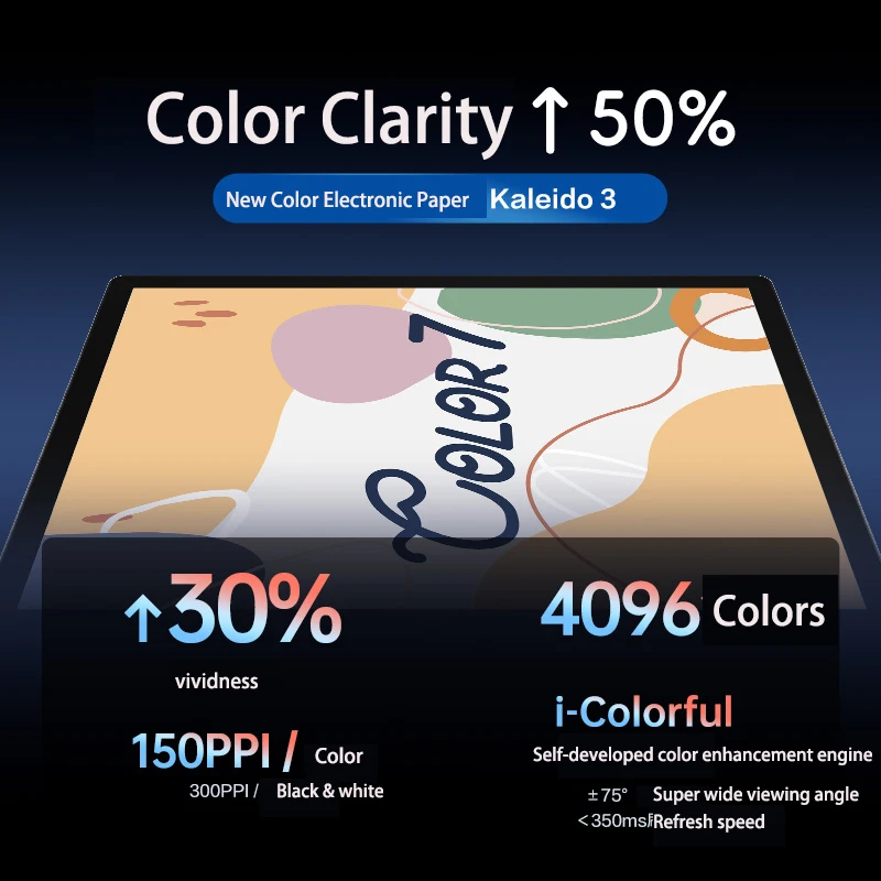 E-ink Color EReader Easy Carry HD Touch Screen Wifi Epaper Ebook Reader ...