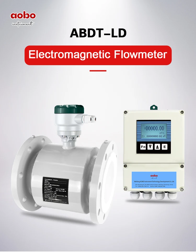 Bi Directional 4-20ma Output Industural Water Flow Electromagnetic ...