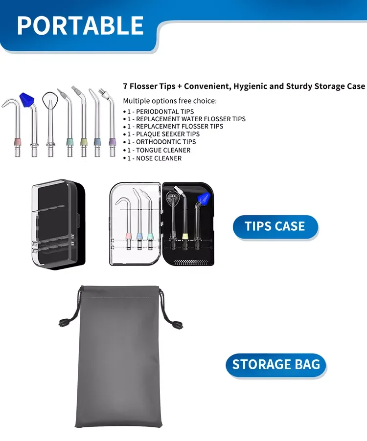 Small Kid Mini Cordless Portable Flosser Machine Power Flossing Cleaner ...